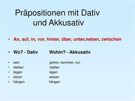 PPT Präpositionen mit Dativ und Akkusativ PowerPoint Presentation