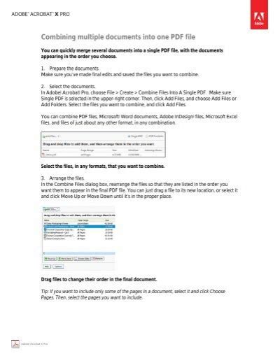 combine multiple documents into one pdf file