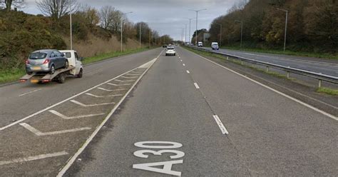 Live A30 Near Redruth Reopens After Multi Vehicle Crash Forces Closure