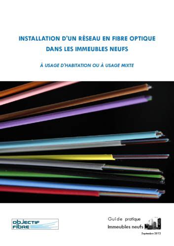 Guide pratique pour l installation d un réseau en fibre optique dans