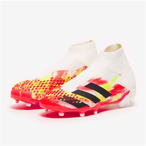 Adidas Enfant Predator Mutator 20 FG Blanc Noir Pop Terrain