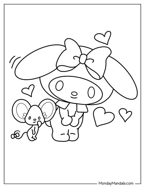 Kuromi Coloring Pages Free Pdf Printables Off