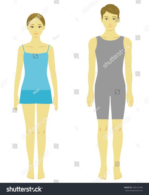 Woman Man Body Model Stock Vector Royalty Free 280122449 Shutterstock