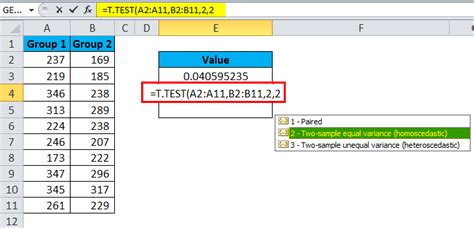 How To Do T Test In Excel Verde Butillecting