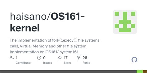 github haisano os161 kernel the implementation of fork execv file systems calls virtual