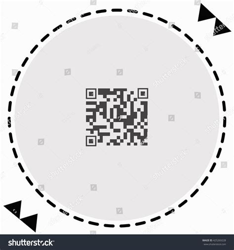 Qr Code Icon Flat Design Isolated Stock Vector Royalty Free