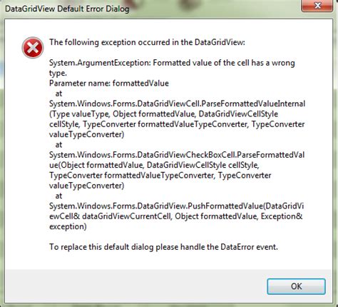 Datagridview Checkbox Error In Commit Edit In Vb Net Stack Overflow