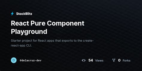 React Pure Component Playground Stackblitz