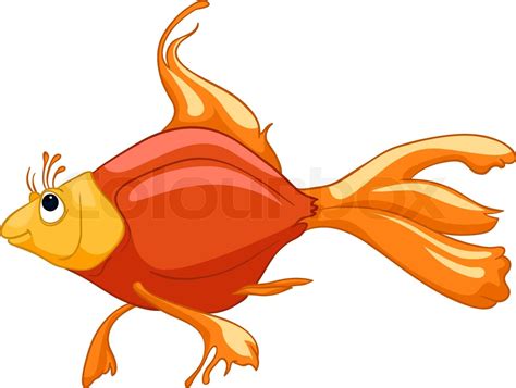 Cartoon Charakter Fisch Stock Vektor Colourbox