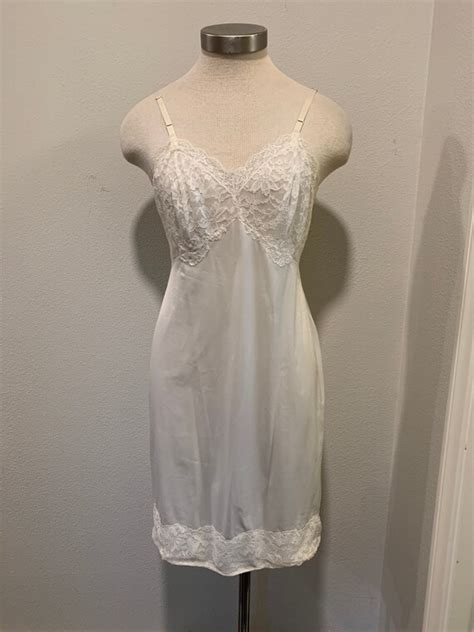 1960 S Vintage Vanity Fair Full Slip Off White Fi Gem