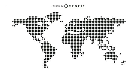 Mapa Do Mundo Pontilhado Baixar Vector