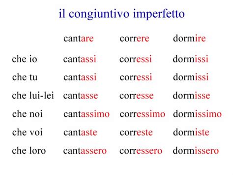 Congiuntivo Imperfetto Grammatica Italiana Avanzata Con Esercizi