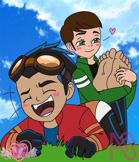 13 Ben Tickled To Rexs Feet And Laughing Sitishafiyyah Illustrations Art Street