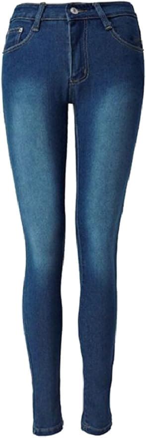 jeans elásticos para mujer vaqueros de cintura alta lavados 1 L