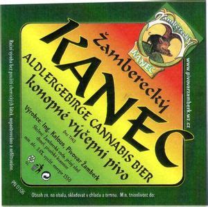 Drink Label Kanec konopné výčepní pivo Pivovar Kanec Zamberk Czech