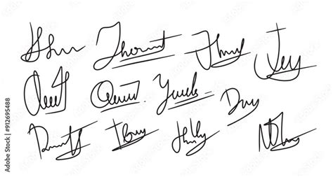 Hand Signature Fake Autographs Handwritten Pen Signatures Documents
