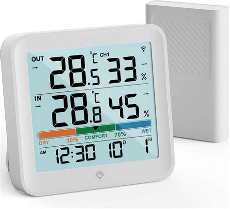 Thermomètre Hygromètre Digital ORIA Thermomètre Intérieur et Extérieur