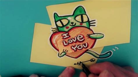 How To Draw A Valentine Cat For Love By Garbi Kw Youtube