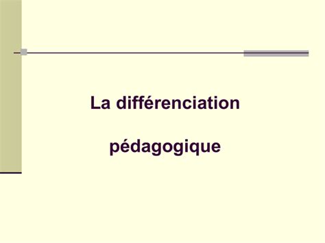La Diff Renciation P Dagogique
