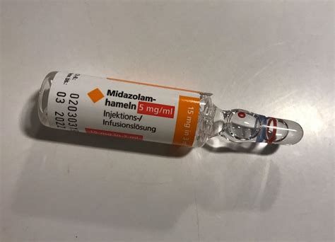Midazolam Mg Ml Dormicum Notfallmedizin Ludwigsburg