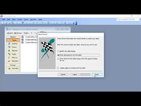 How To Create Table In MS Access Using Wizard YouTube