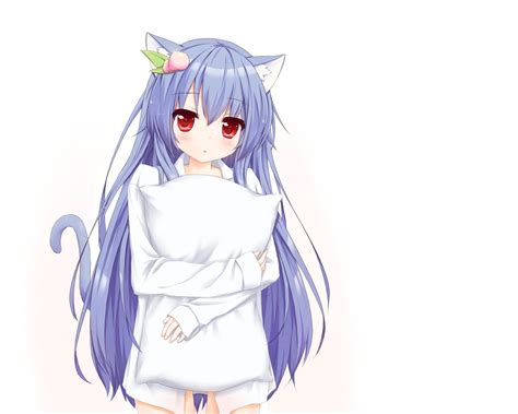 Papel de parede desenhando ilustração Nekomimi Anime Garota do