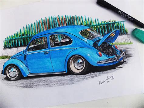 VW Fusca Draw Desenho By RenanLuigi On DeviantArt