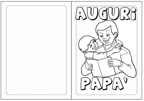 Biglietto Festa del Papà da stampare e colorare