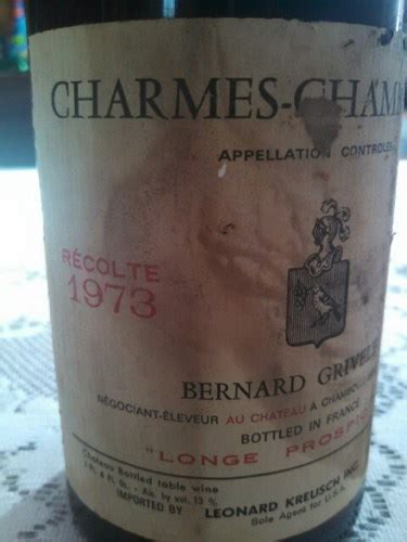 Grivelet Père Fils Longe Prospicio Charmes Chambertin Vivino Brasil