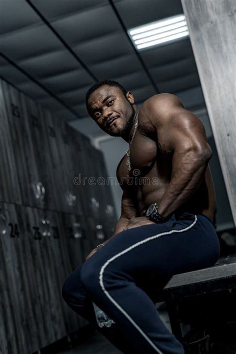 Athletic Strong Bodybuilder With Nsked Torso Naked Handsome Man With