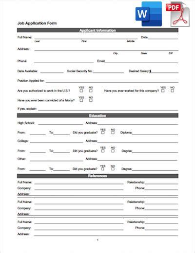 Empleo Formato Solicitud De Empleo En Ingles Image To U