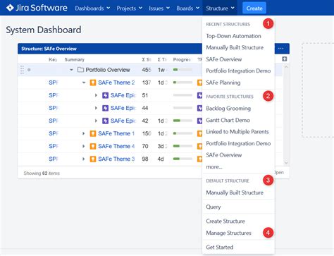 structure 메뉴 menu 구성 curvc devops confluence dc