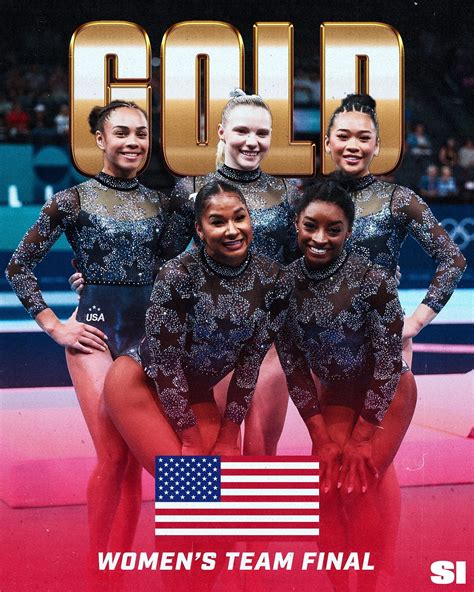 THE USA TAKES GOLD IN THE WOMENS GYMNASTICS TEAM FINAL