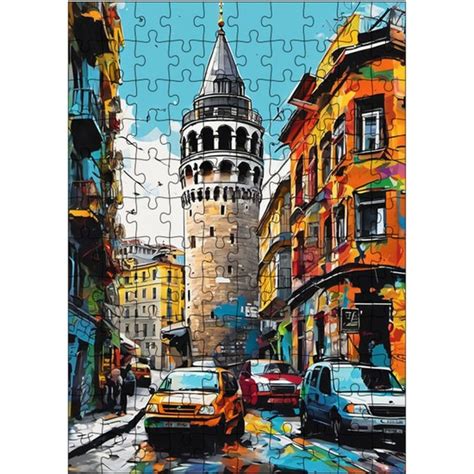 Karizma Tablo Ahşap Mdf Puzzle Yapboz Galata Kulesi Pop Art Fiyatı
