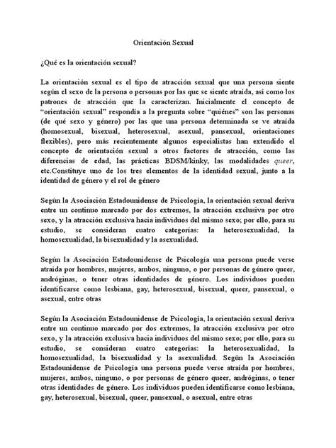 orientación sexual pdf orientación sexual bisexualidad