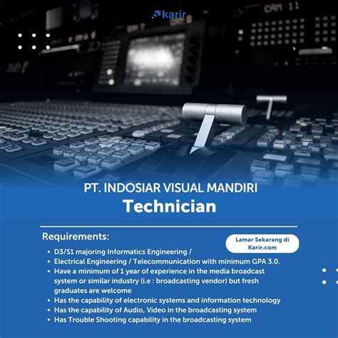 PT Indosiar Visual Mandiri Budi Luhur Career Center