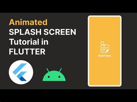 Custom Animated Splash Screen In Flutter Flutter Fluttertutorial