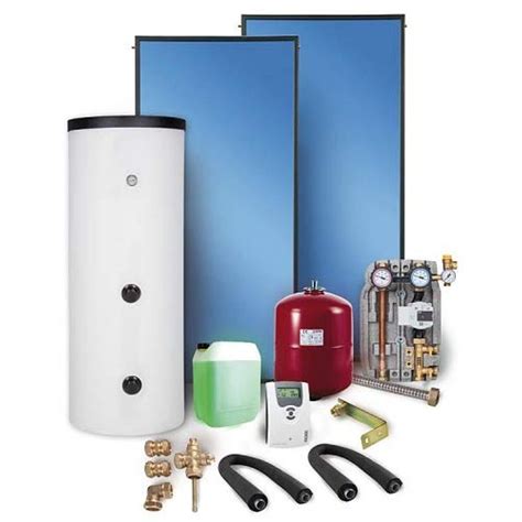 Solaranlage Paket Warmwasser Flachkollektoren 10 04m² im Solaranlage