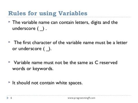 variables in c programming