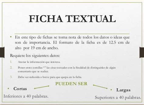 Fichas Textuales Qu Son C Mo Hacerlas Y Ejemplos Ejemplos
