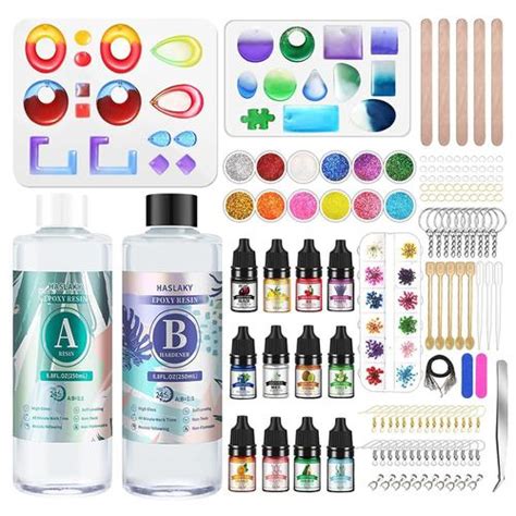 Resine Epoxy Transparente 500ml Kit Resine Epoxy Complet Débutant avec