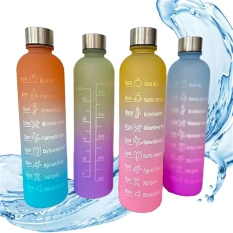Garrafa Squeeze De Agua Degrade Academia 1 Litro Colorida MercadoLivre