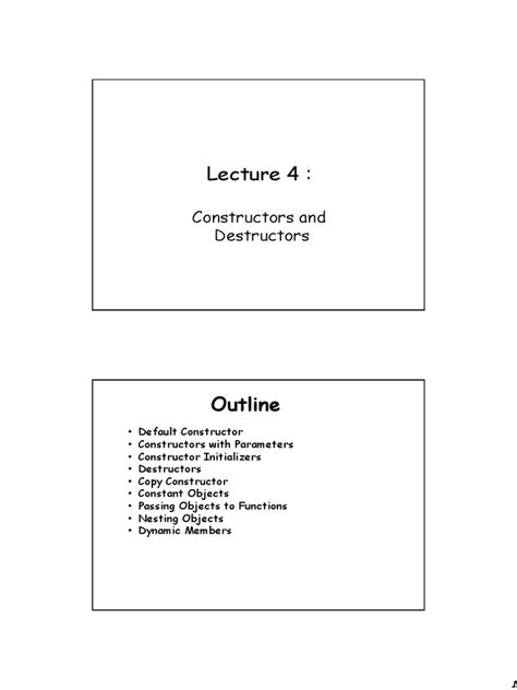 04 constructors and destructors pdf constructor object oriented programming programming