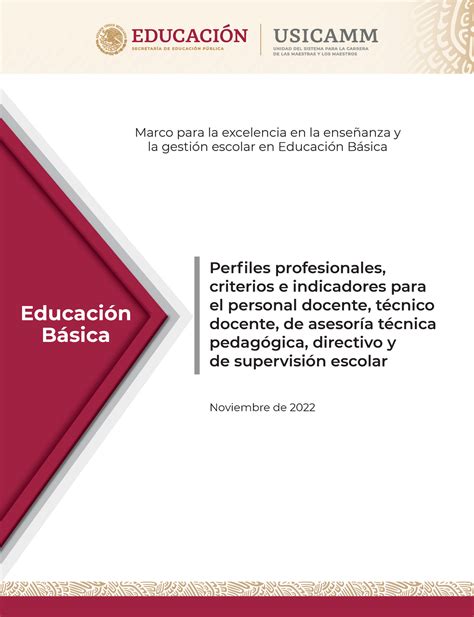 Marco EB Perfiles Profesionales Criterios E Indicadores Para El