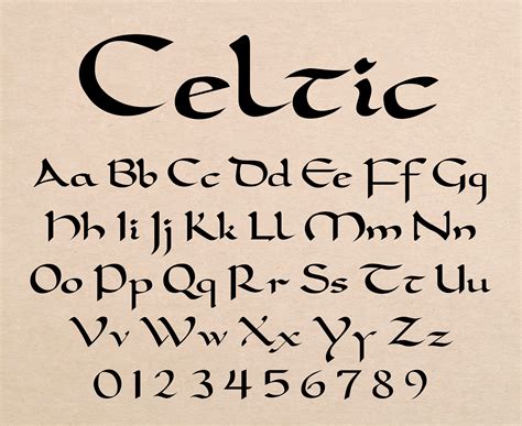 Celtic Font Irish Font Gaelic Font Celtic Letters Svg Celtic Etsy