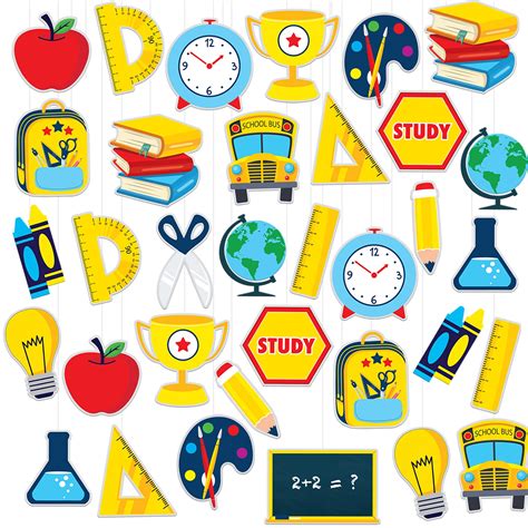 Katchon Large Back To School Cutouts Pack Of Back To School