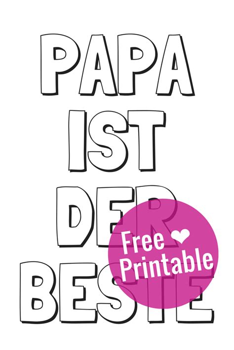 Malvorlage Papa Ist Der Beste Zum Ausdrucken Ausmalen