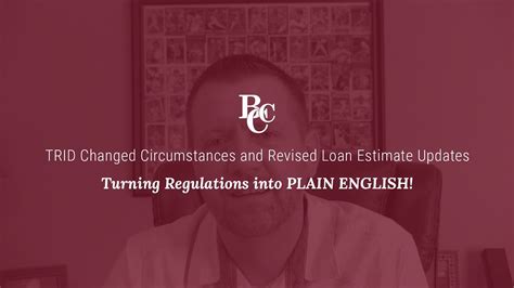 TRID Changed Circumstances And Revised Loan Estimate Updates YouTube