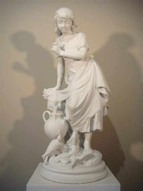 Proantic Sculpture Jeune Fille A La Fontaine Biscuit Sperlacken Ep