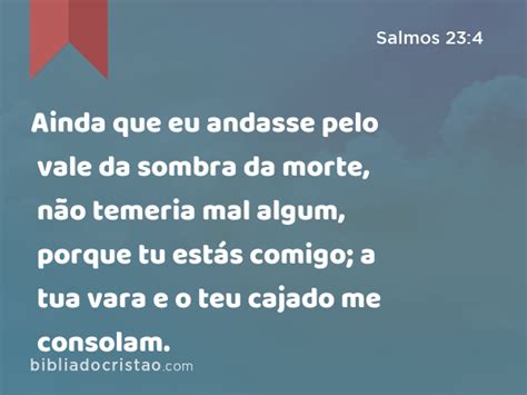 Salmos 23 4 Ainda que eu andasse pelo vale da sombra da morte não